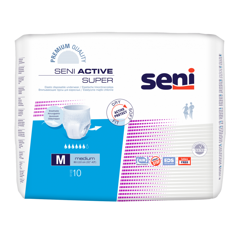 Slips absorbants SENI PULL UPS ACTIVE SUPER M - Absorption 1400 ml ...